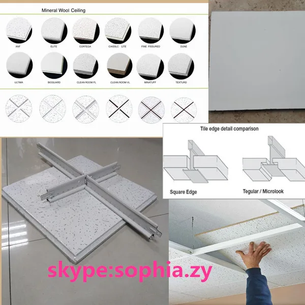 Suspended Mineral Ceiling Board And Ceiling Grids/ Acoustic Cheap ...