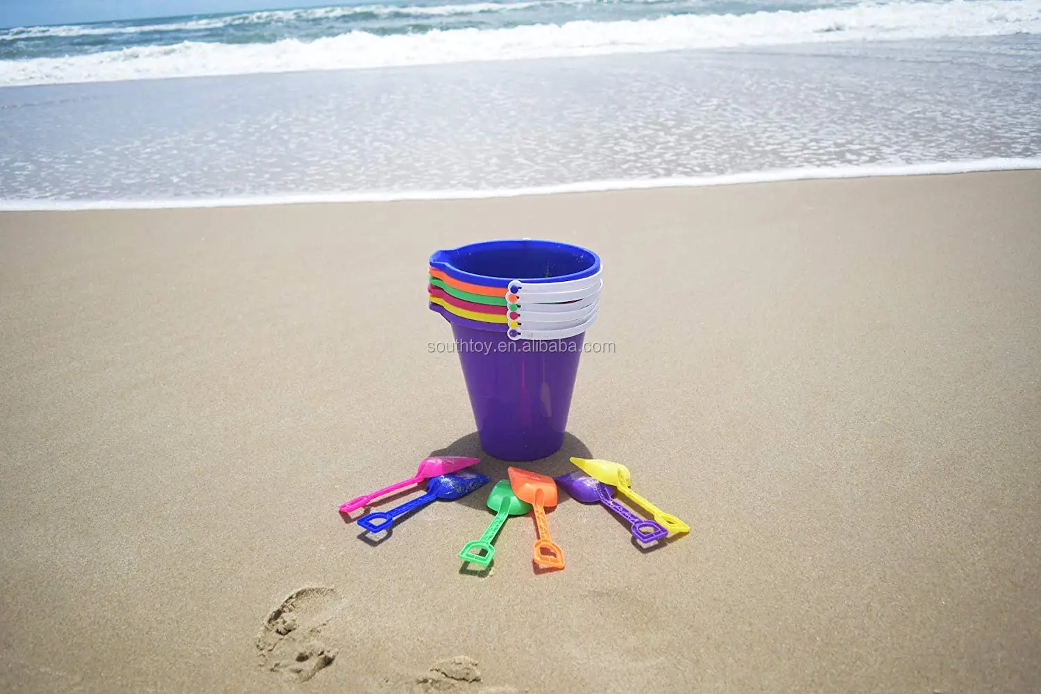 Summer Party Favors - Plastic Beach Sand Pails & Shovels