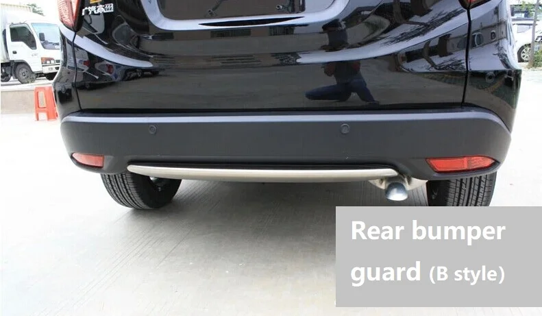 Car Accessories Stainless Steel Front & Rea Skid Plate Guard Bumper ...