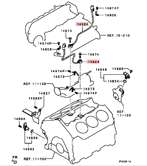 Original Sensor Edg Control Knock For Mitsubishi Outlander Cw6w Pajero ...