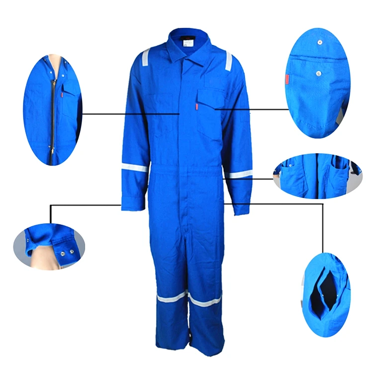 Professional Flame Fire Retardant Safety Coverall Industrial Smocks ...