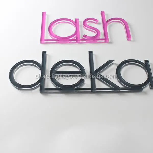 Custom Plastic Plexiglass Laser Cut Engraved Free Standing Channel ...