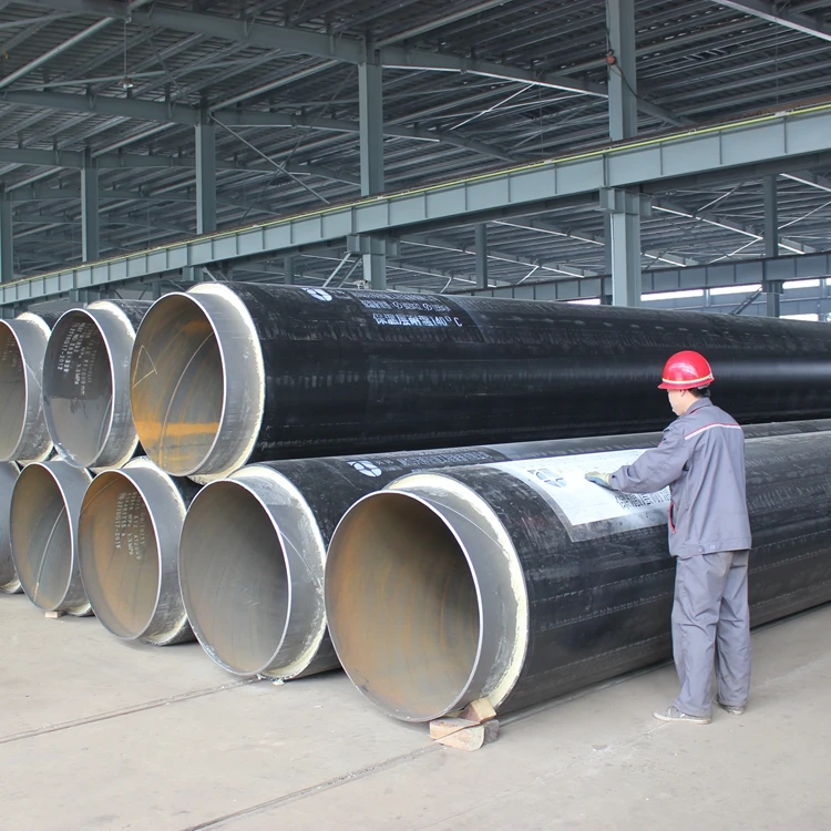 Black Welded Pipes Urban Underground Direct Buried Pre Insulated Dn350 ...