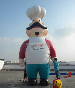 3m/5m/7m Cartoon Shape Inflatable Cook Man For Outdoor Standing Event ...