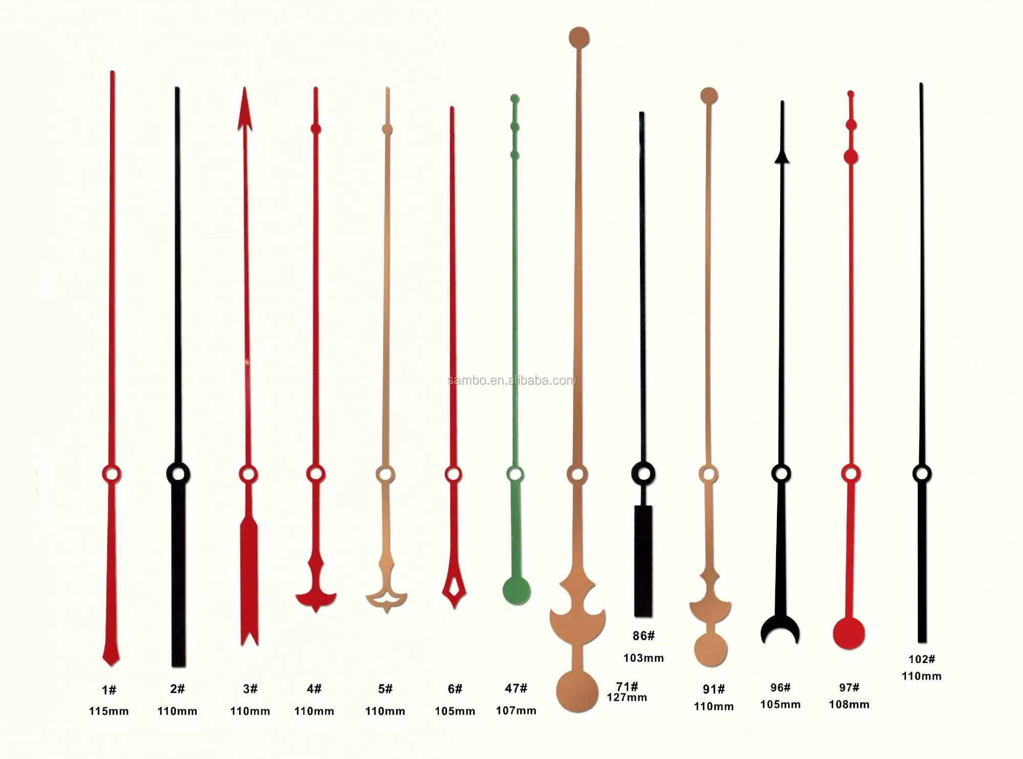 Metal Long Second Clock Hands Customized Accessories - Buy Metal Clock ...