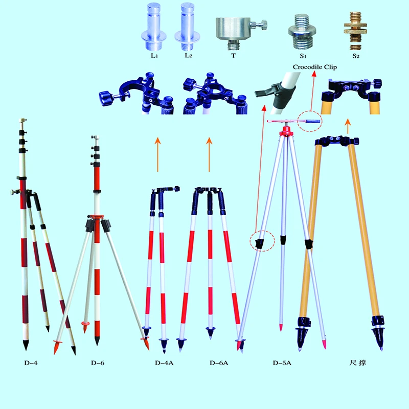Surveying Instrument Bipod for Prism Pole - Optional Support