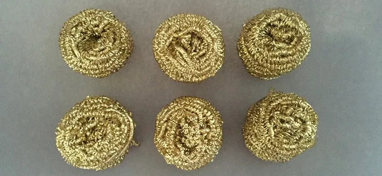 Kitchen Cleaning Utensils Scrubbers Brass Metal Scourer - Buy Metal ...