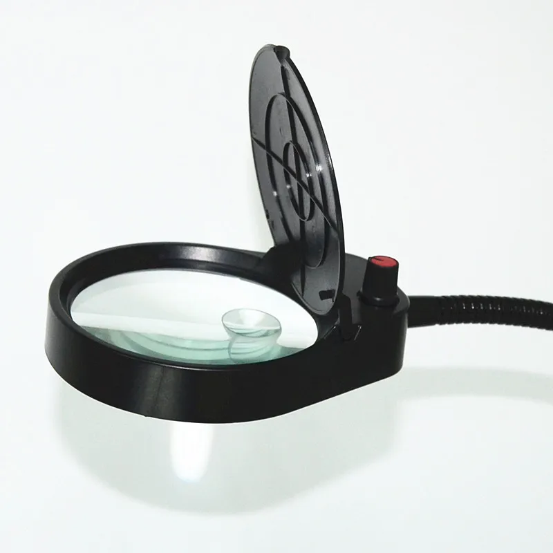 Desktop Magnifier 3x/10x Magnifying Glass Dimmable Led Light Magnifier ...