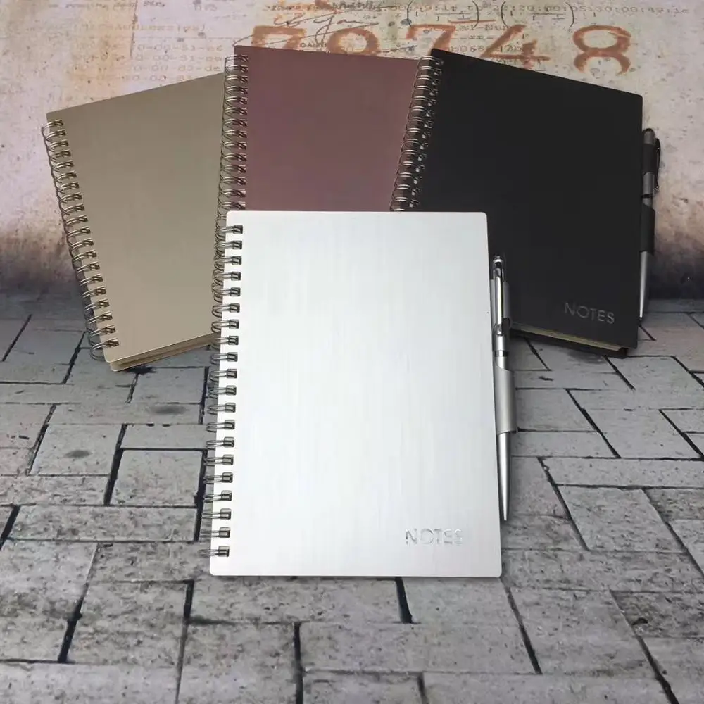 A5 Spiral Notebook with Aluminium Cover - Perfect for Writing