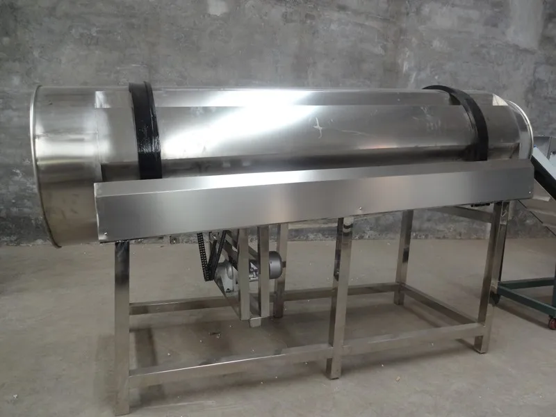 Stainless Steel Automatic Snacks Food Rotary Seasoning Drum
