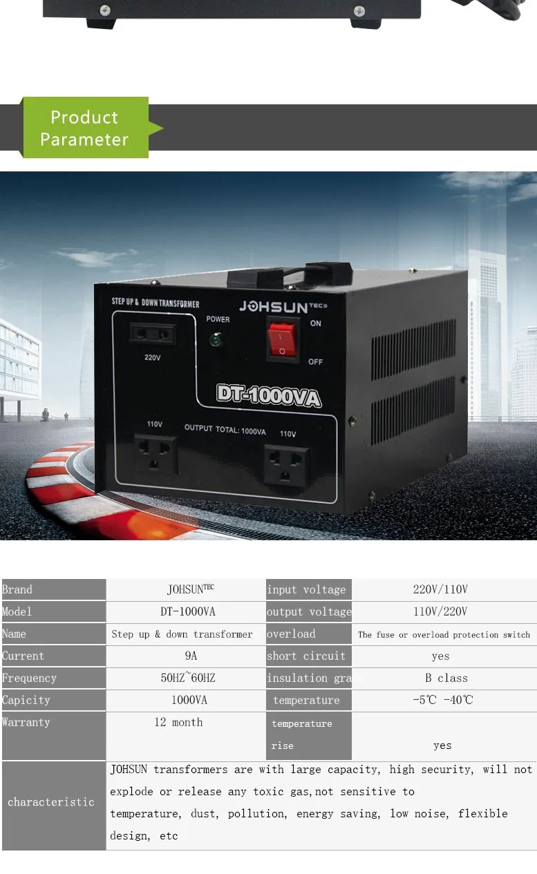 Dt 2kva Step Up And Down Transformer Single Phase Ac Power Usage