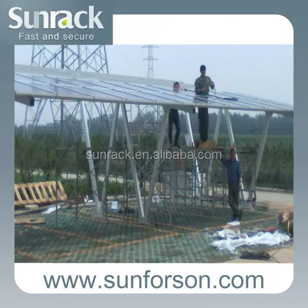 Double Row Parking Space Design Aluminum Solar Panel Carport For Car ...