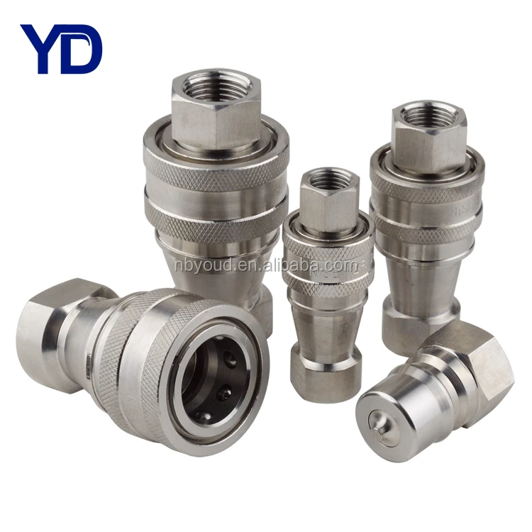 Stainless Steel 304 Iso B Hydraulic Quick Coupler - Buy Zg Thread Kzf ...