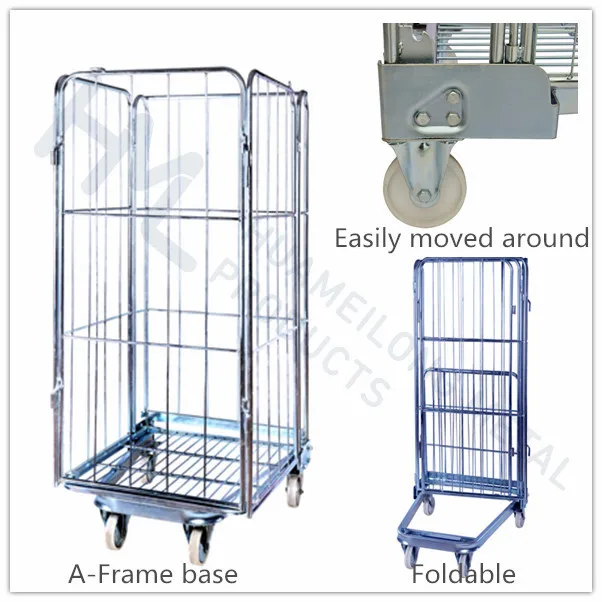 Industrial logistics warehouse metal screen wire fashion folding ...