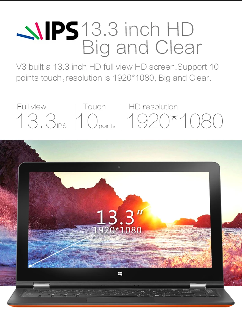 13inch Tablet Pc + Notebook With 13.3 Inch Lcd With Windows10 Quad Core ...