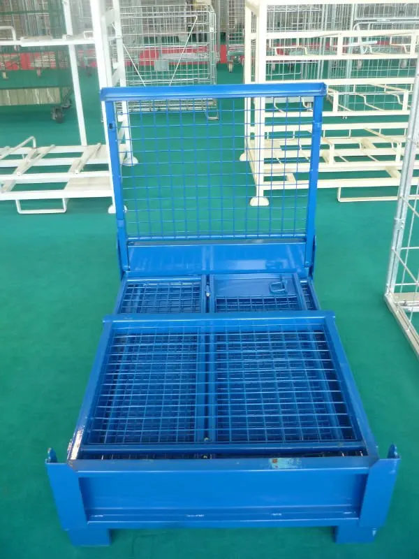 Wire Mesh Crate With Cover(stillage Container) - Buy Stackable Crates ...