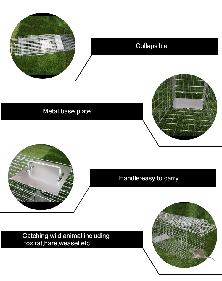 Zinc Plated Steel Wire Humane Automatic Rabbit Multi Catch Rat Trap ...