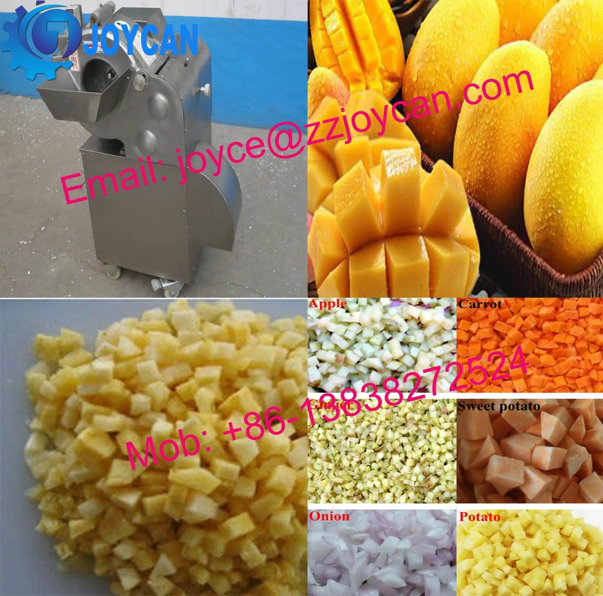 Vegetable And Fruit Cuber Machine For Mango Apple Pear Carrot - Buy ...