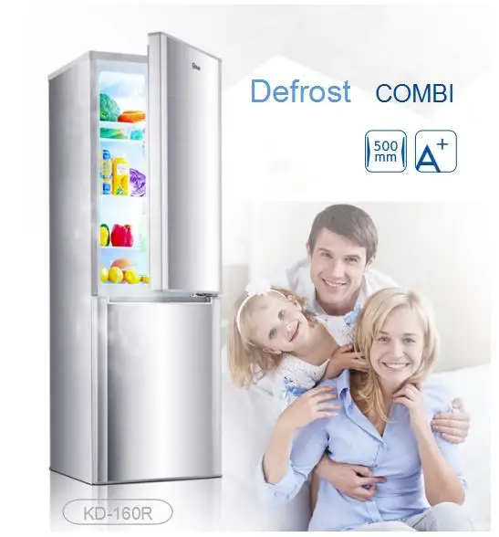 160l White House Compressor Home Hotel Bottom Freezer Double Door Frost ...