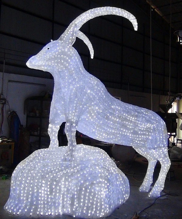 3d Artificial Outdoor Led Holiday Animal Sheep Goat Giraffe Camel ...