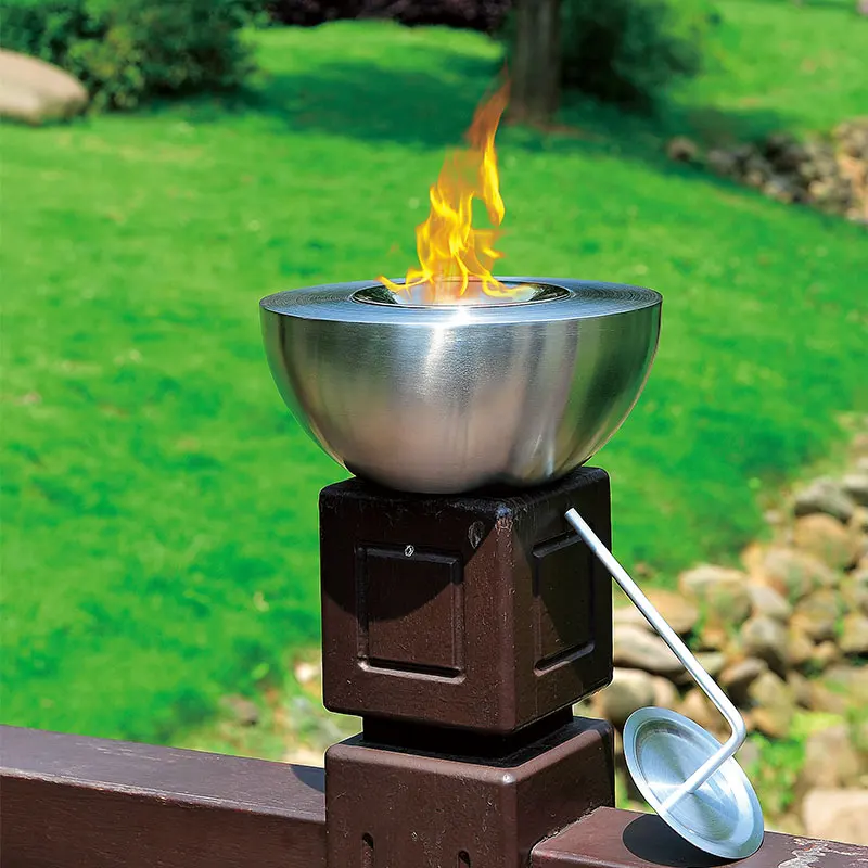 Indoor Outdoor Fire Pit Tabletop Portable Fire Bowl Pot Bio Ethanol ...