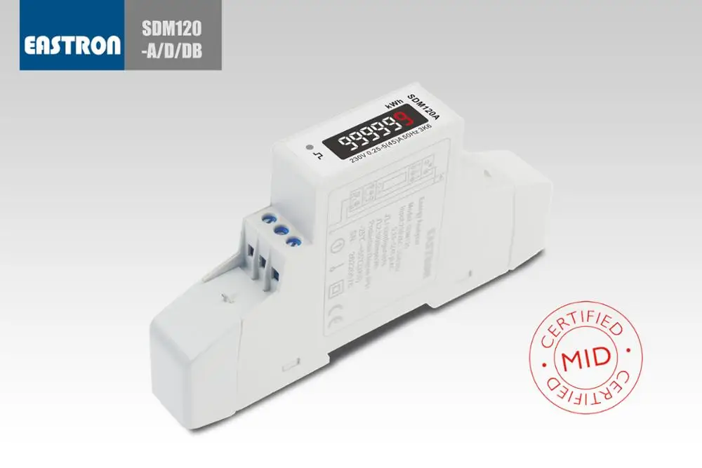 Eastron Sdm120 Mid B+d Smart Energy Meter Single Phase Rs485 Modbus / M ...