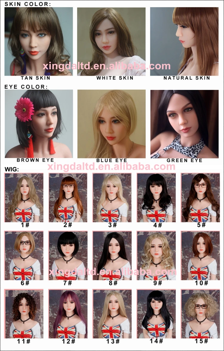 Tpe Sex Doll Head 47 American Face For 135 175cm Huge Breast Doll Use