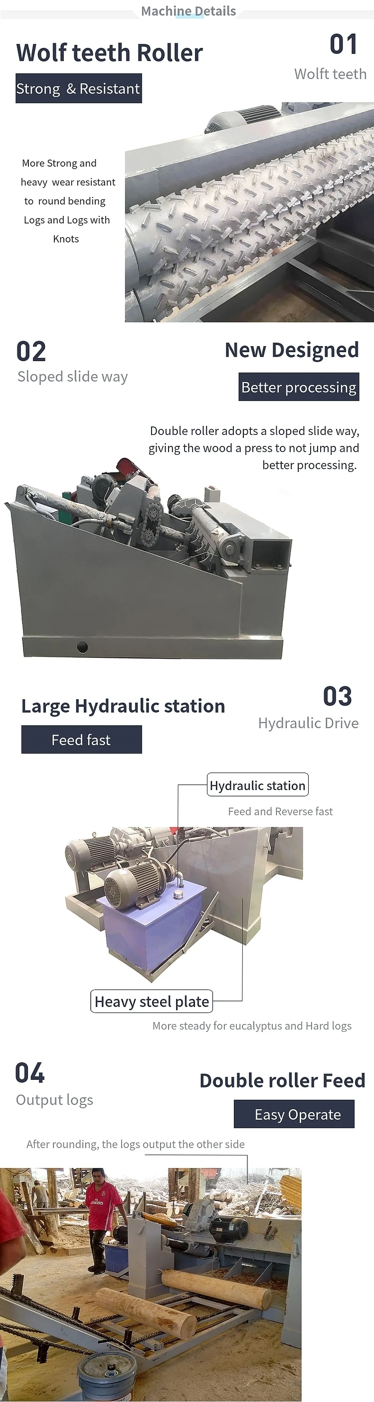 Hydraulic Log Rounder - Efficient Debarking Solutions