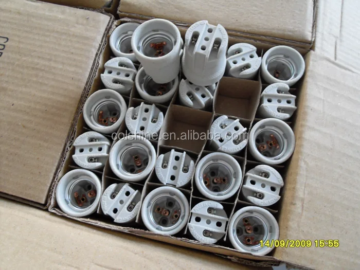 Colshine E27 Porcelain Lamp Holder with M10 Support Bracket