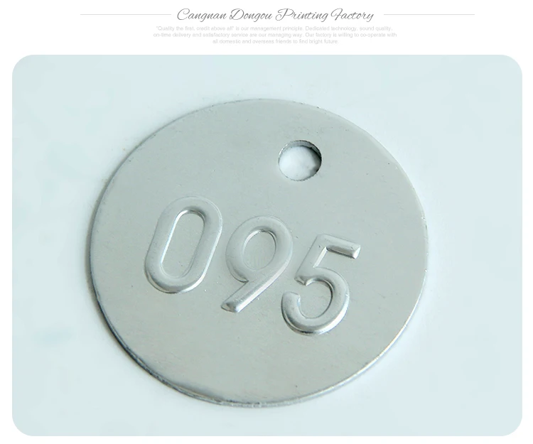 Cheap Embossed Numbers & Letters Small Metal Tag - Customizable