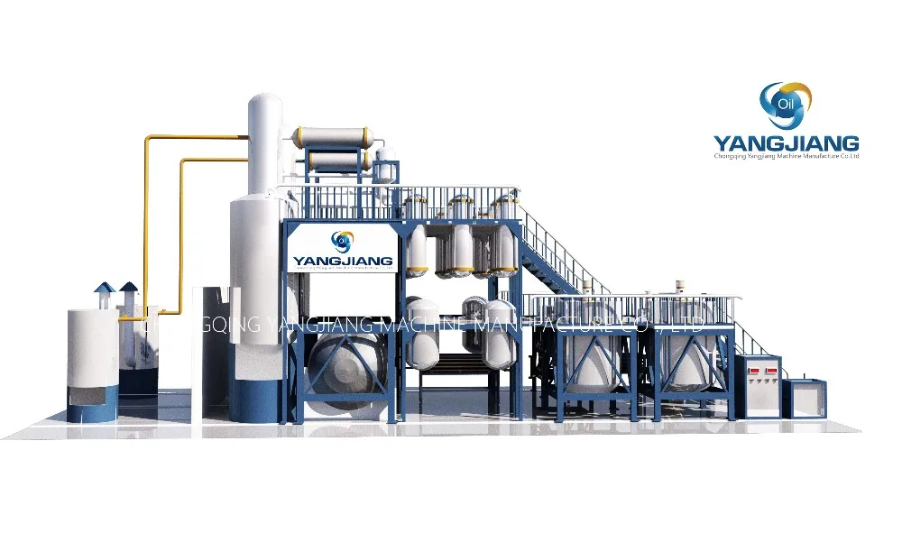 Zero Pollution 95% Yield Micro Oil Refinery Waste Oil To Clean Diesel ...