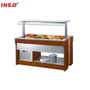 Buffet Wooden Salad Bar Refrigerator Sale/salad Counter/wooden Salad ...