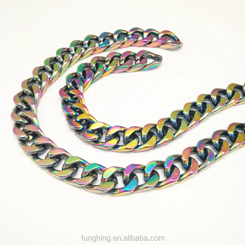Rainbow Colored Metal Chains For Handbag Handle Bag Handle Purse Handle ...