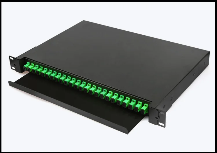 SC APC 24 Core Drawer Type Terminal Box - 1U Rack Mount