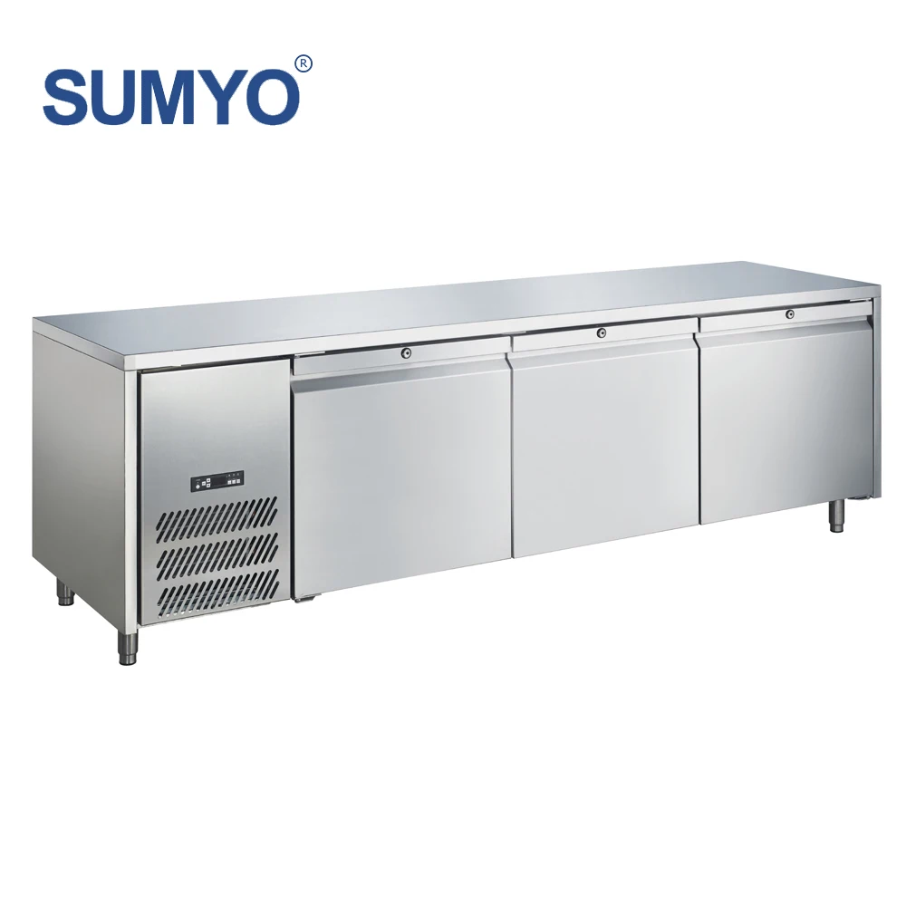 Commercial 3 Door Restaurant Kitchen Under Table Refrigerator - Buy ...