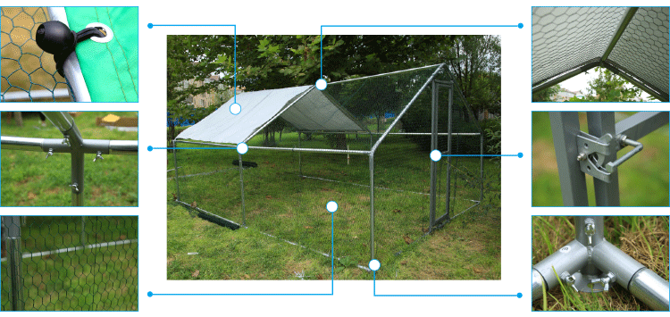 Large Metal Chicken Run 3mx6m - Secure & Spacious Coop
