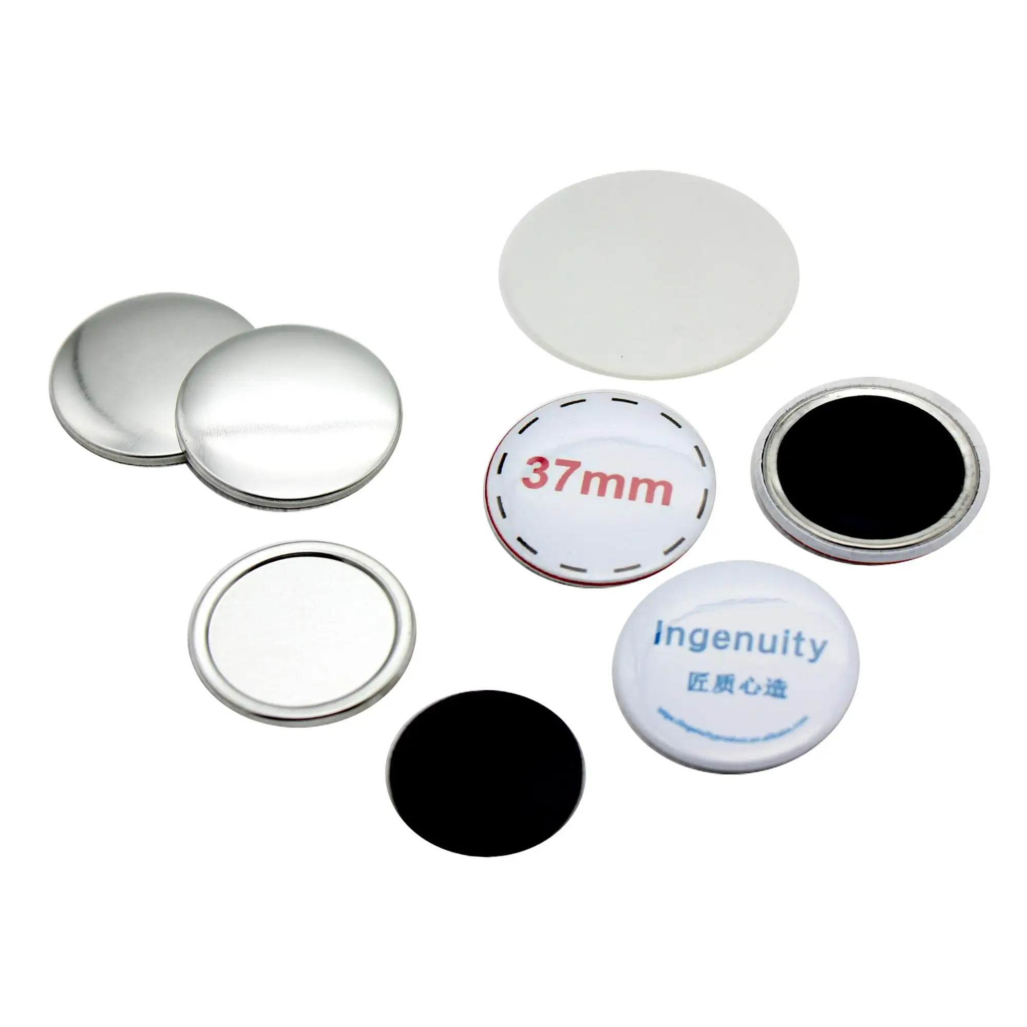 37mm Metal Blank Custom Badge Button Magnet Materials - Buy Badge Maker ...