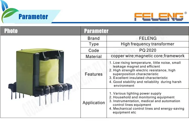 High Quality PQ2020 Ferrite Core Transformer for LED Power