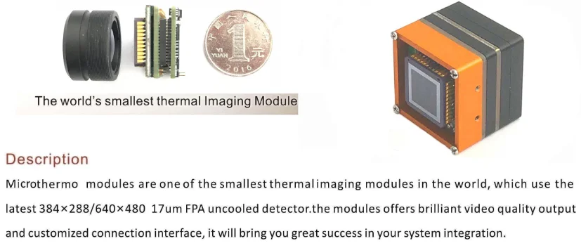 Uncooled Shutterless Infrared Thermal Imaging Camera Module For Drones,Monocular,Binocular And ...