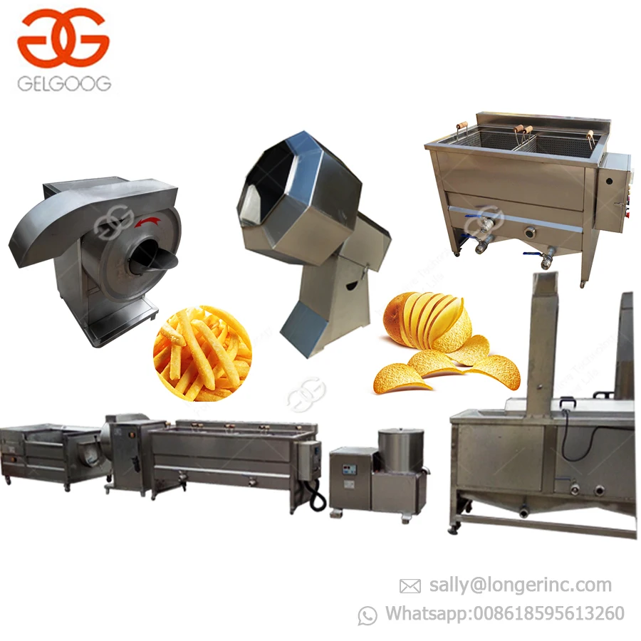 500kg /h Crisps Making Machine French Fries Potato Chips Production ...