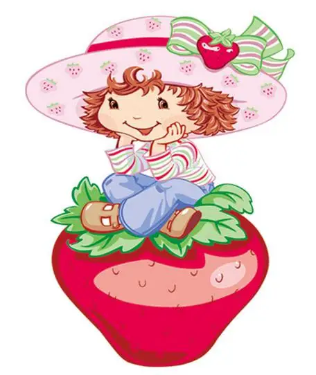 Mignon Belle Fraise Fille Plastisol Transferts De Chaleur Autocollant ...