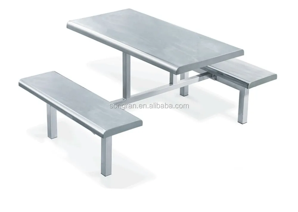 4-seater Metal Fast Food Tables Canteen Tables And Chairs - Buy Fast ...
