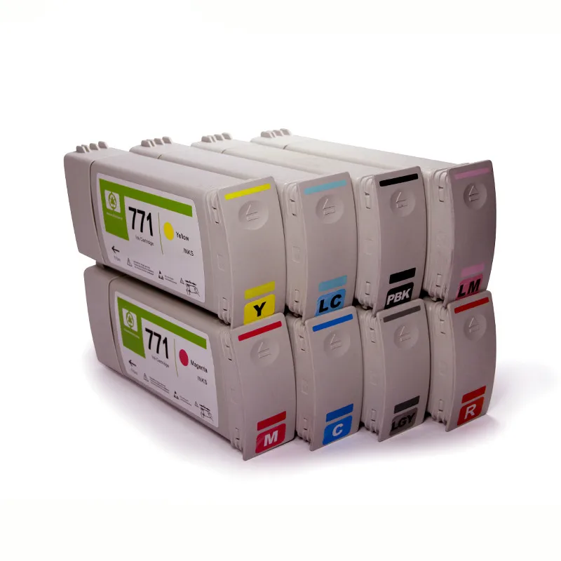 Ocbestjet 8 Pieces 775-ml Remanufactured 771 Ink Cartridge With Chip ...