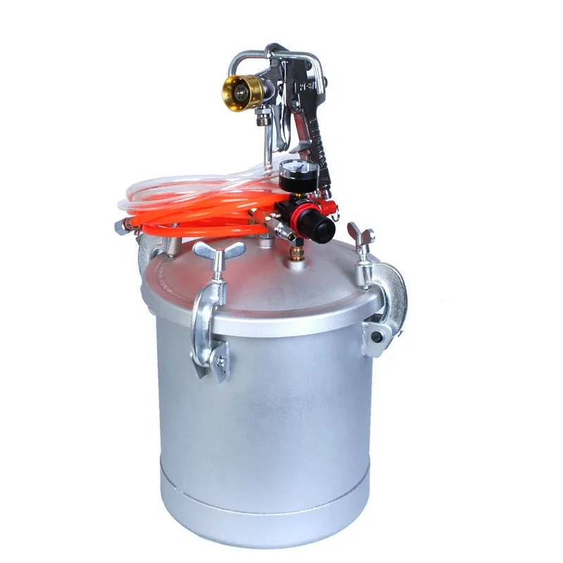 10l 1/2 Gallon Pneumatic Paint Pressure Feed Tank Pressure Pot With Air ...