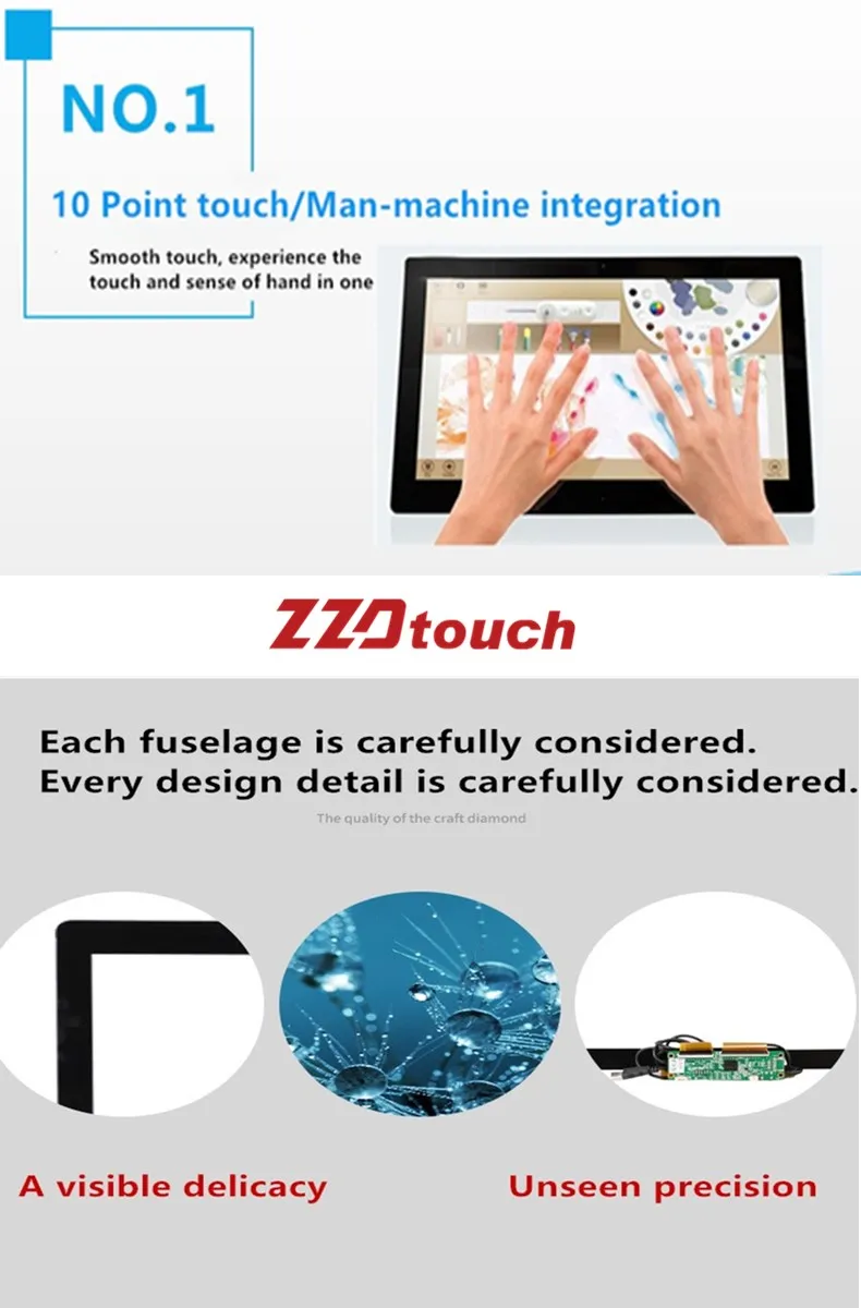 10.4 Inch Capacitive Touch Overlay Panel For Screen Pcap Projected ...