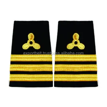 Export Belt Pilot Epaulettes Captain Epaulettes Three Gold Bar With ...
