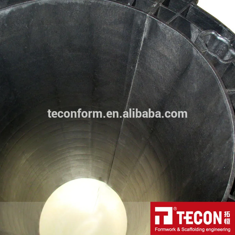 Tecon Plastic Round Column Shuttering For Concrete Forming Reusable ...