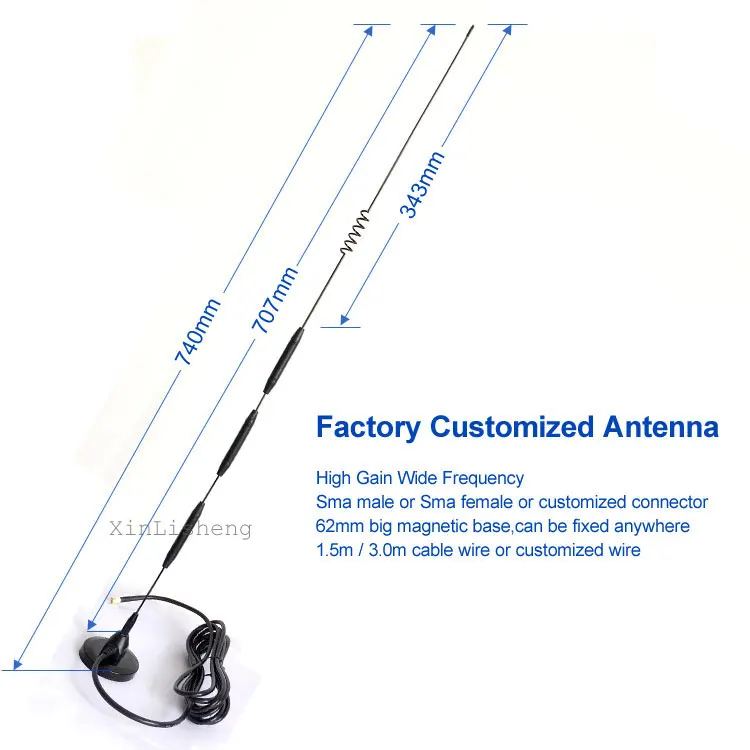 New modem GSM aerial omni 2.4g wifi mimo SMA-male lte 4g external ...