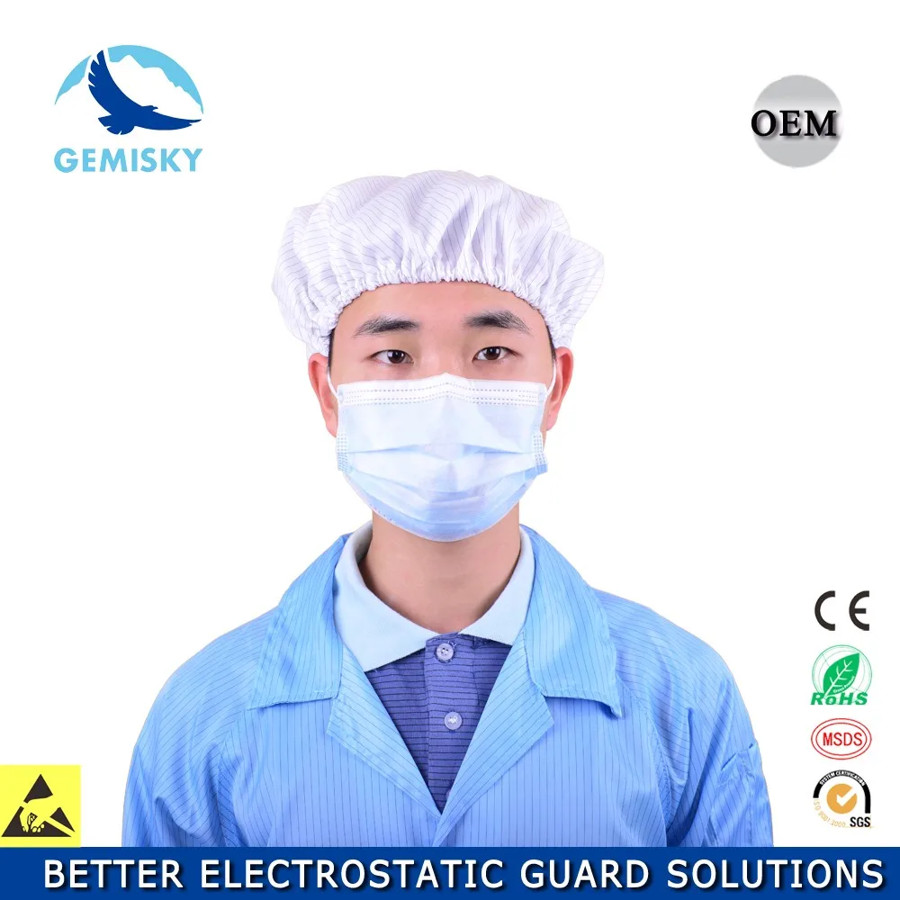 Durable Elastic Cleanroom ESD Cap - Anti Static Hat