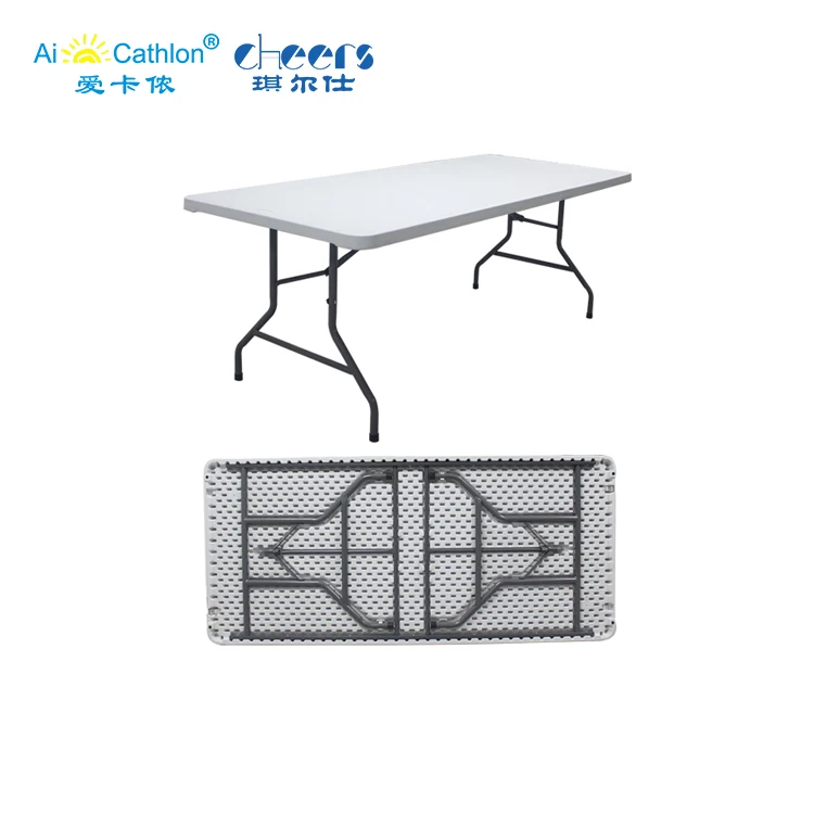 8ft Long Heavy Duty Plastic Cafeteria Buffet Catering Folding Tables ...